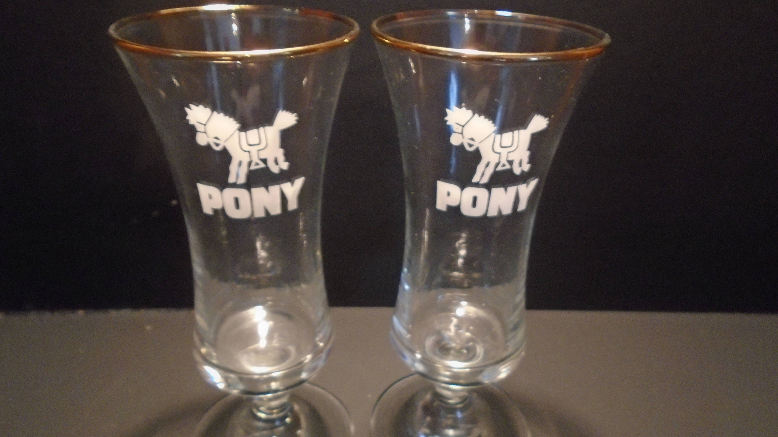 Pony Drinking Glasses, Set Of 2, Pony Logo, Special Occasions ...