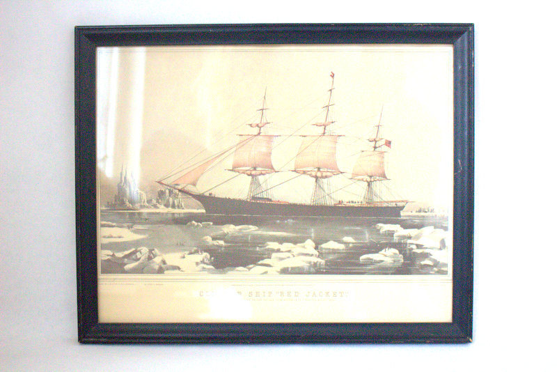 Red Jacket Framed Color Plate of 1800's Schooner Ship | Schooner Chandlery