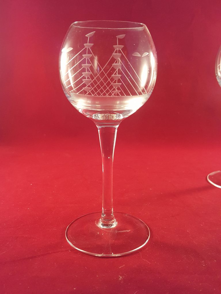 Set of 4 Crystal Cordial or Sherry Glasses | Schooner Chandlery