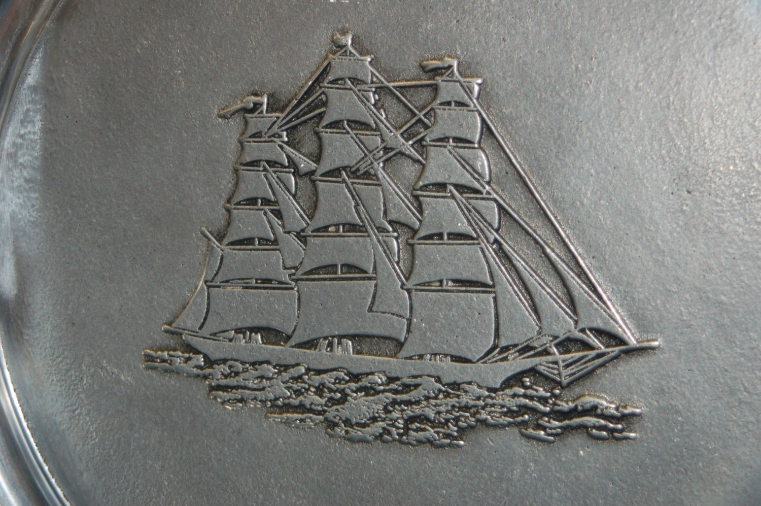 Wilton - Columbia PA USA Pewter Sailing Ship Plate - Nice Vintage ...