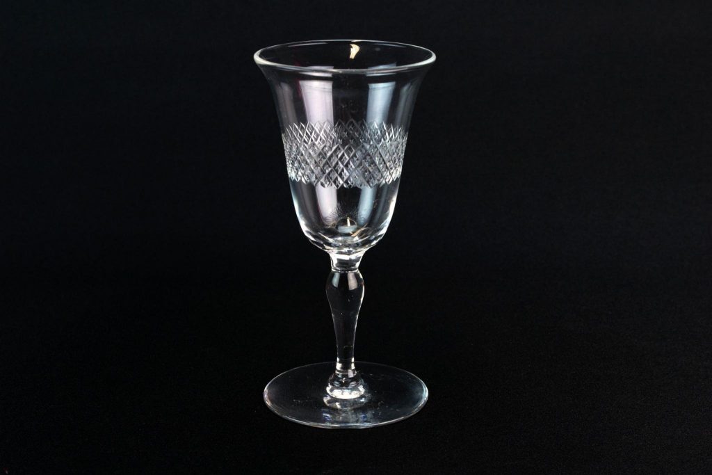 4 Port Glasses Sherry Schooner Cut Crystal Traditional Vintage English ...