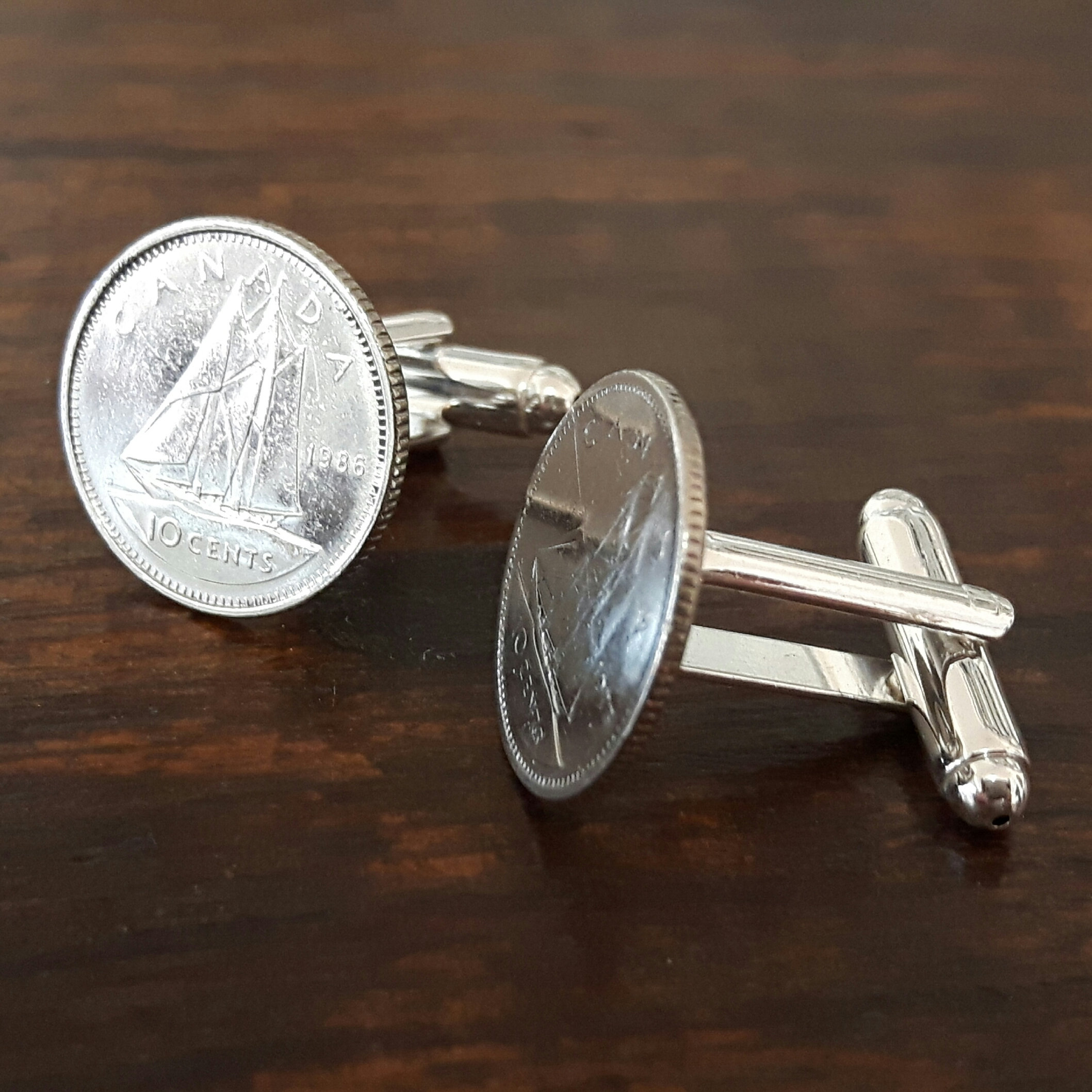Canadian Dime Coin Cufflinks | Schooner Chandlery