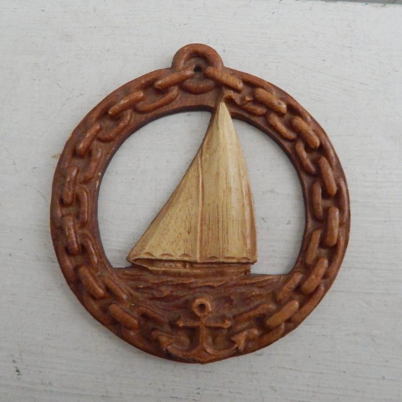 Rustic Sailing Ship Nautical Plaques - Tall Ships Schooners - Set of ...