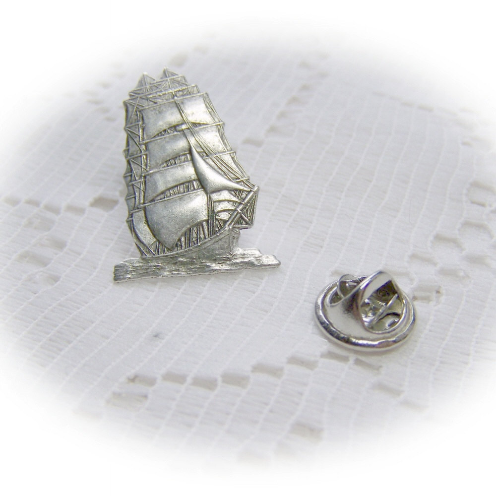 Clipper Ship Lapel Pin - Clipper Ship Tie Tack - 18th Century Schooner ...