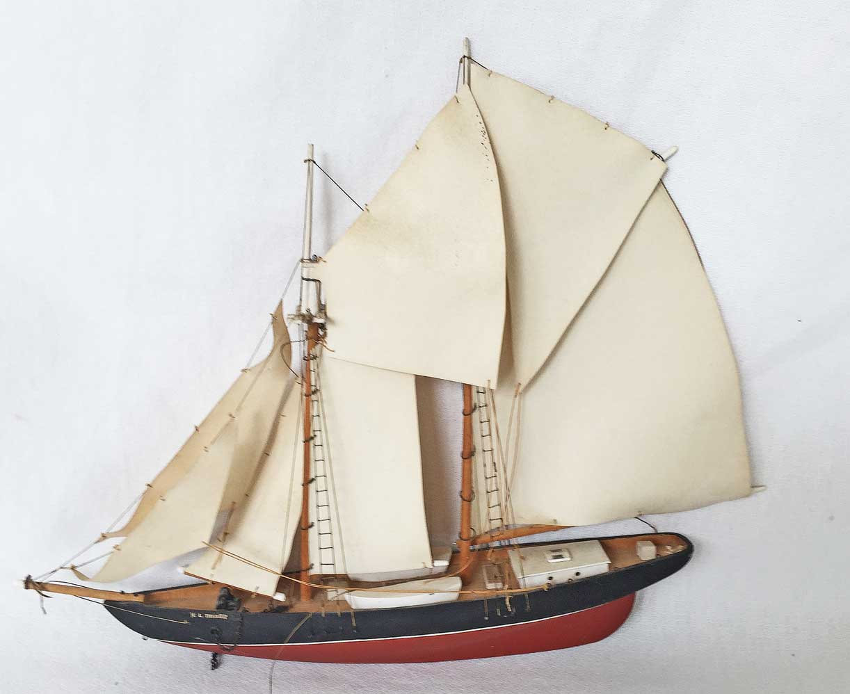 Vintage Gertrude L Thebaud Racing Schooner Finished Model 2 Mast Wood ...