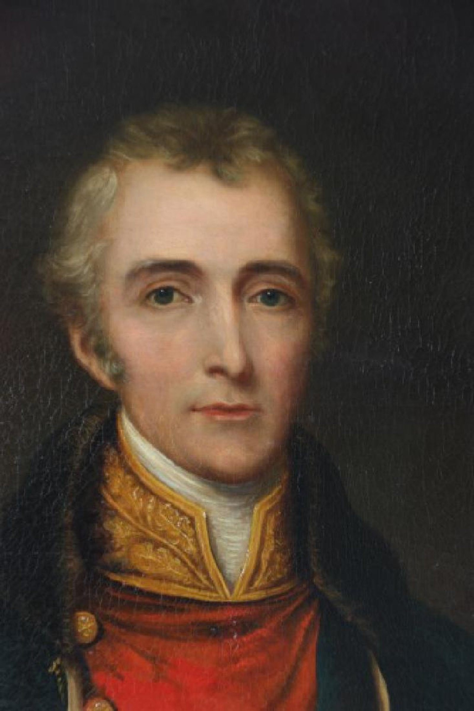 19th c. Portrait Painting Captain George Wellesley Oil on Canvas by Sir ...