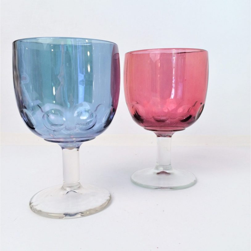 Beer Glasses, Schooner Glasses Carnival glass, Goblets, set of 2 ...