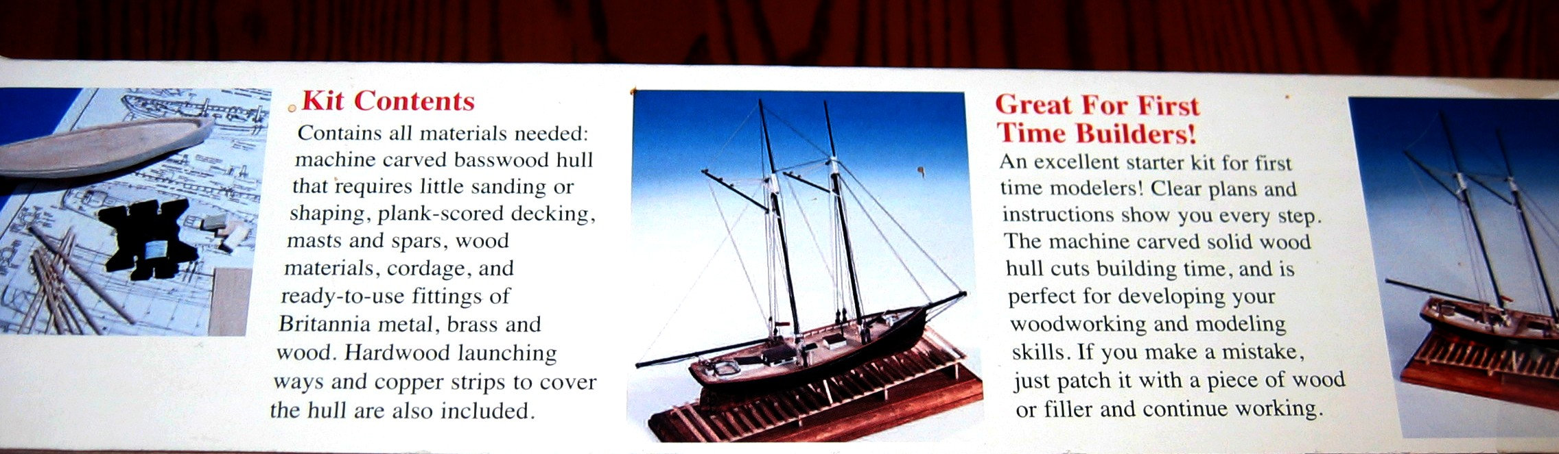 Quality Wooden Ship Model Kit 1868 New York Pilot Schooner Sealed Parts ...
