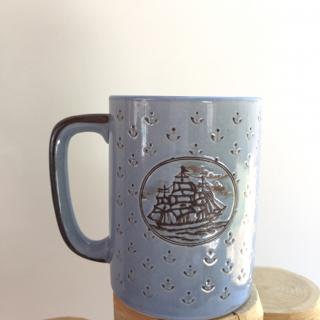 Vintage Tall Ship Mug Vintage Sailing Mug Coastal Mug Schooner Mug ...