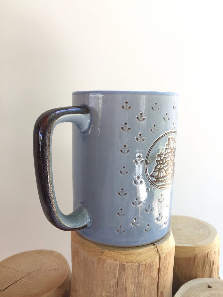 Vintage Tall Ship Mug Vintage Sailing Mug Coastal Mug Schooner Mug ...