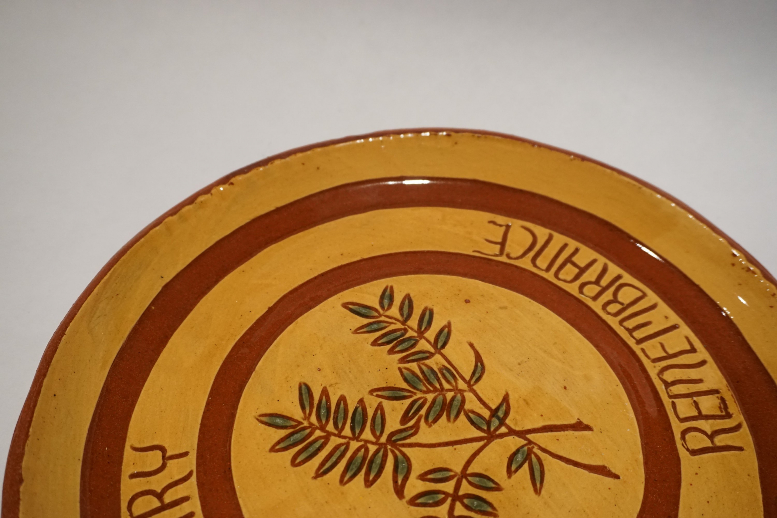 Redware Pottery, American Pottery, Historical Sgraffito Earthernware ...