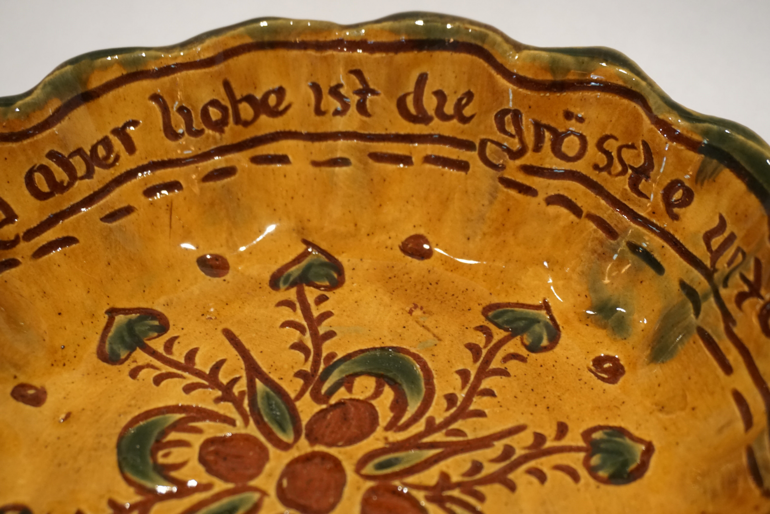 Redware Pottery, American Pottery, Historical Sgraffito Earthernware ...