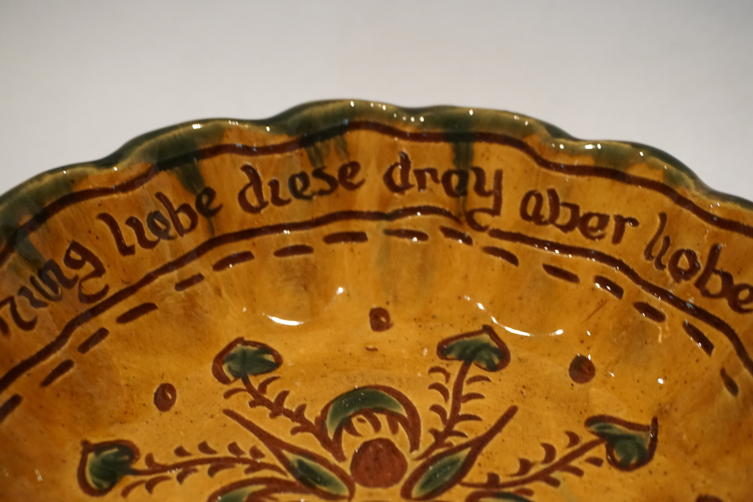 Redware Pottery, American Pottery, Historical Sgraffito Earthernware ...