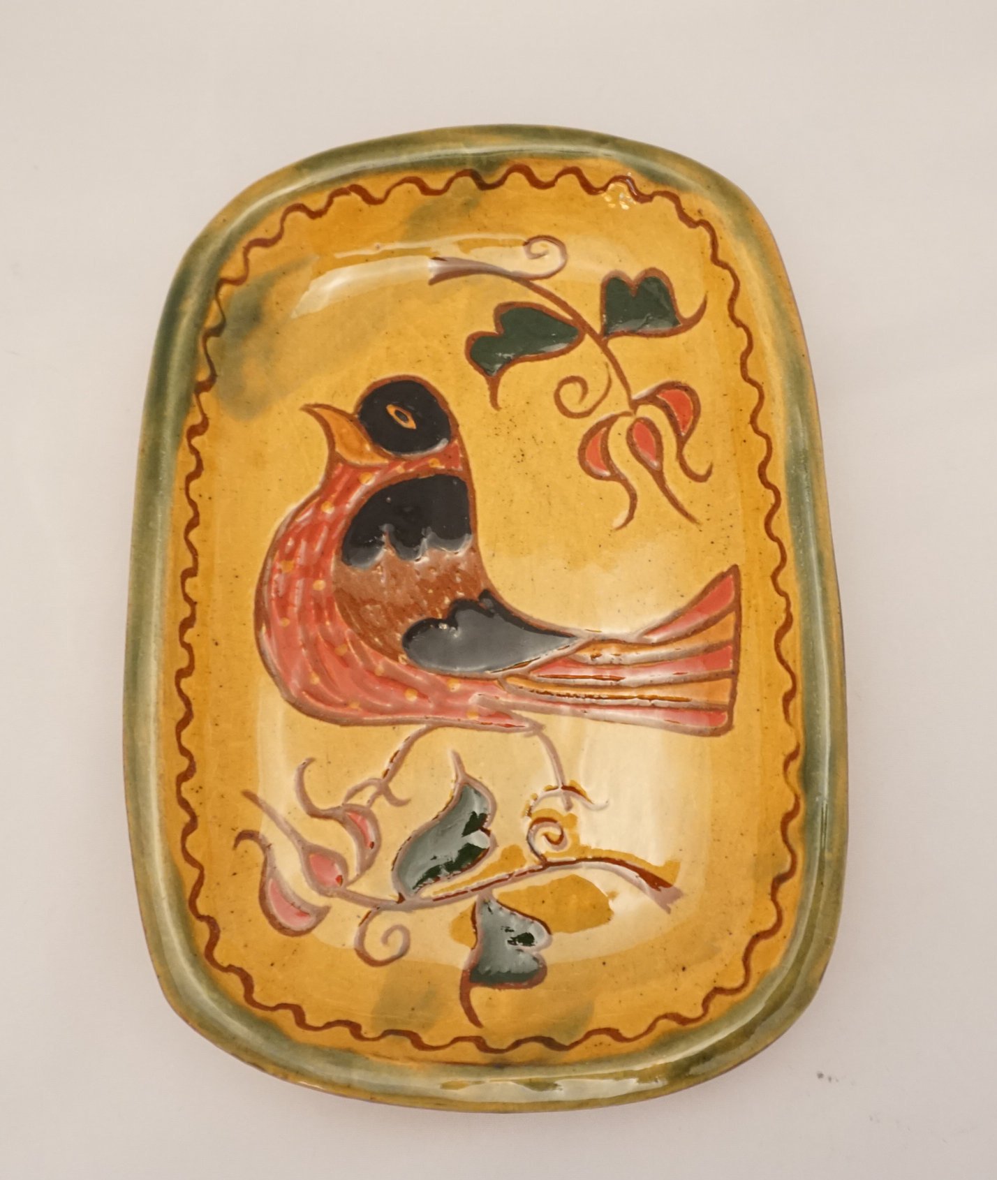 Redware Pottery, American Pottery, Historical Sgraffito Earthernware ...