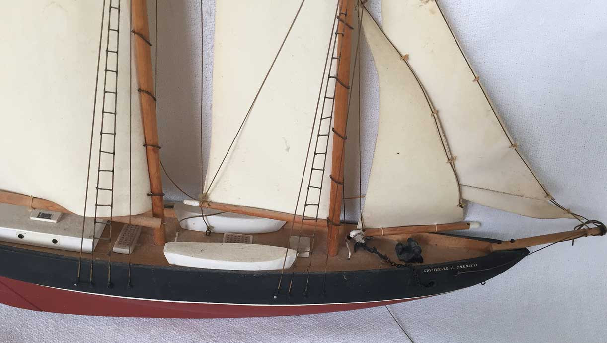Vintage Gertrude L Thebaud Racing Schooner Finished Model 2 Mast Wood ...
