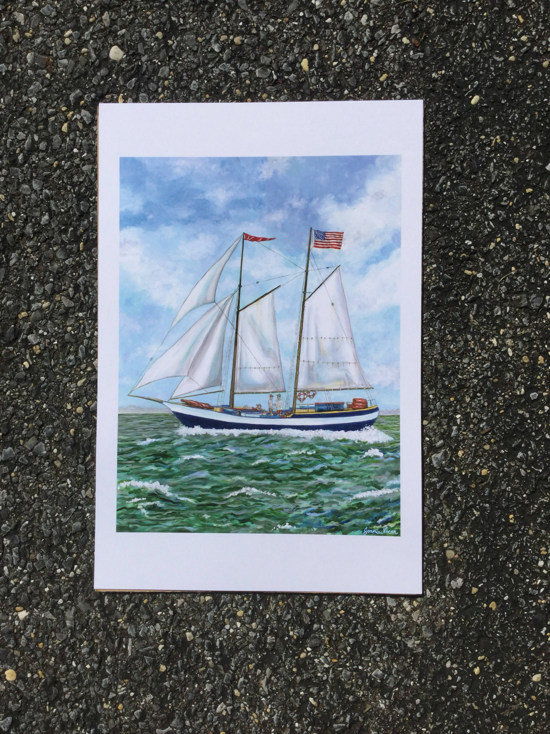Schooner Sailboat print | Schooner Chandlery