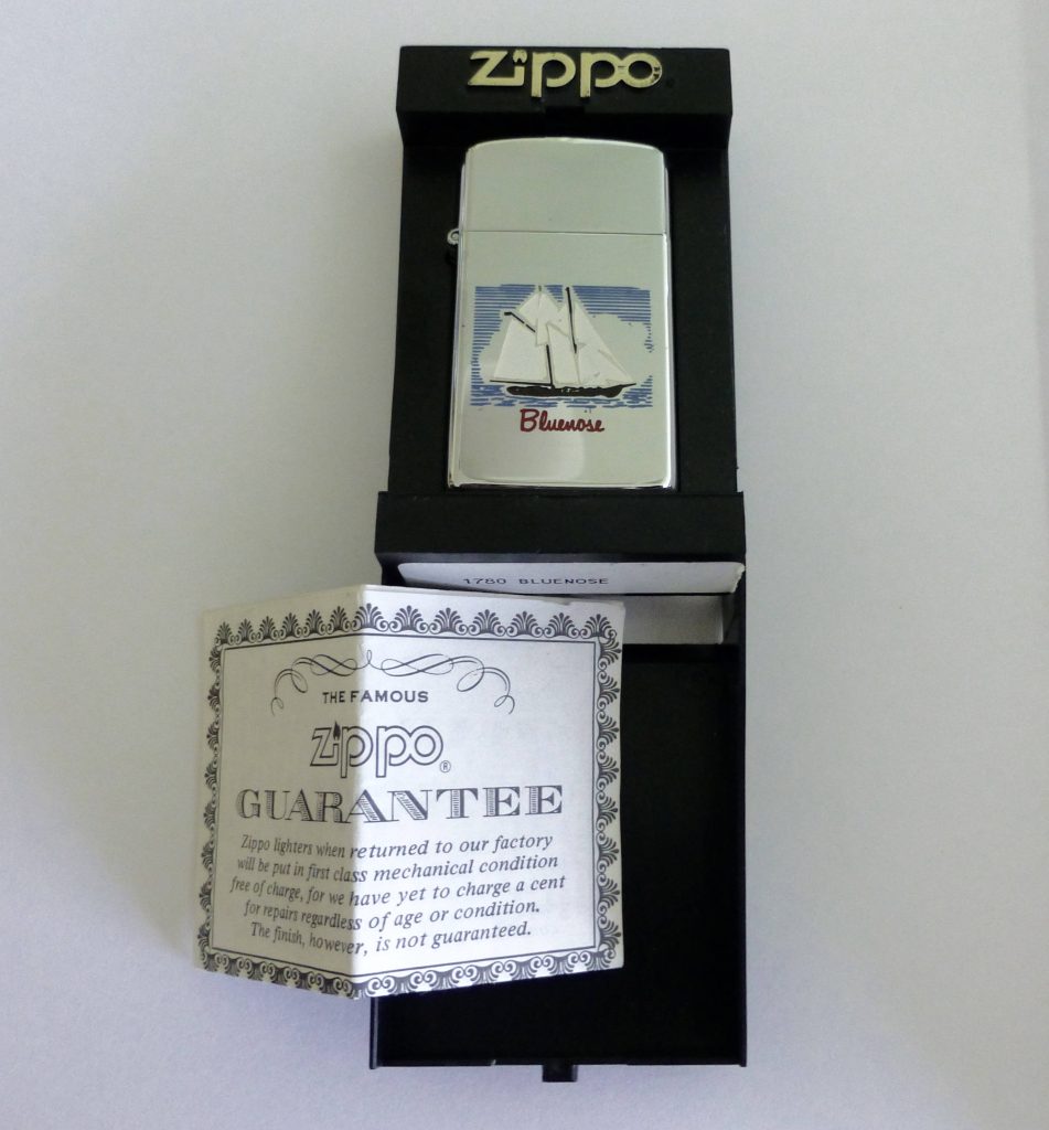 Vintage ZIPPO BLUENOSE Schooner Tall Ship Boat Never Used In Original ...