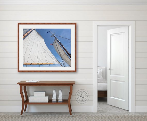 Framed Nautical Art, Sailing Photography, Mast Sails Photo, Schooner ...