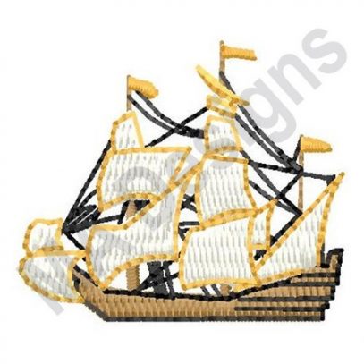 Clipper Ship - Machine Embroidery Design | Schooner Chandlery