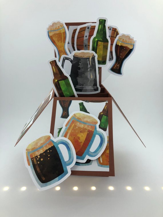 Beer 3D Pop Up Card | Schooner Chandlery