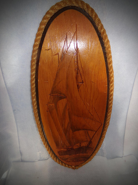 Cape Cod Nautical Schooner . Three Masted Schooner Ship . Wooden ...