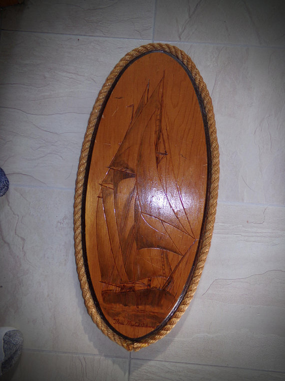 Cape Cod Nautical Schooner . Three Masted Schooner Ship . Wooden ...