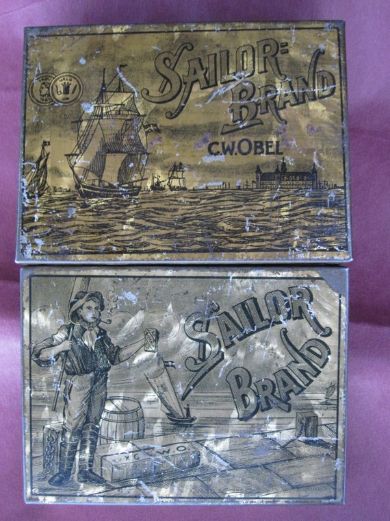 ANTIQUE SAILOR SCHOONER ship smoking pipe marine nautical harbor old ...