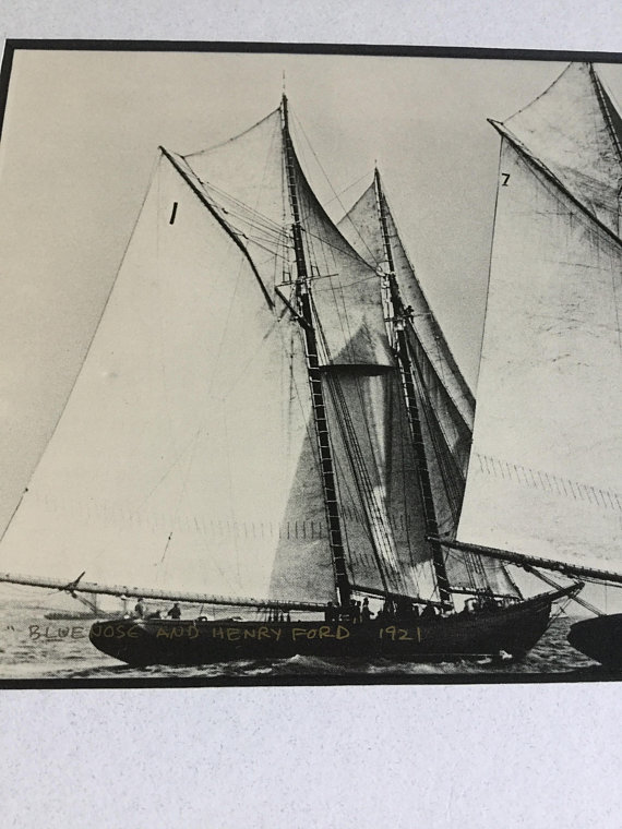 Vintage MacAskill Photo of the Bluenose & Henry Ford Racing 1921 Print ...