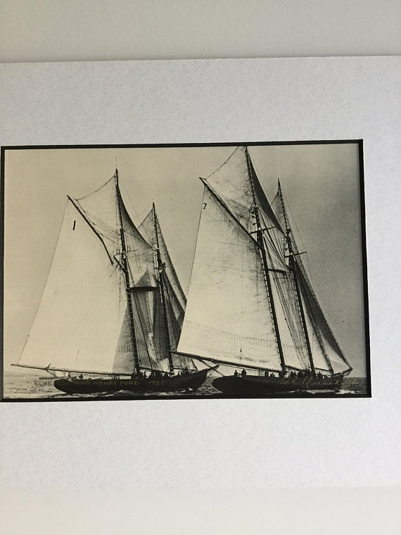 Vintage MacAskill Photo of the Bluenose & Henry Ford Racing 1921 Print ...