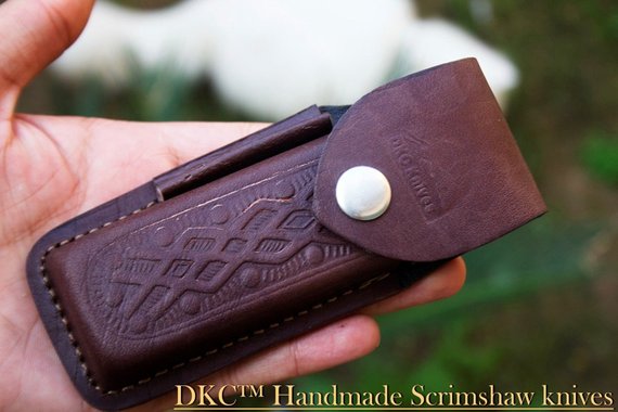 DKC-591 BONE FISH Damascus Folding Pocket Knife by dkc knives Tm ...