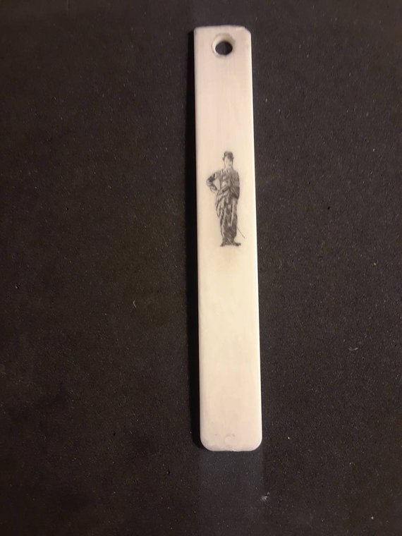 Charlie Chaplin Scrimshaw Bookmark Set | Schooner Chandlery