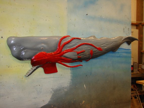 Sperm Whale Vs Giant Squid Drawing Giant Squid And Sperm Whale