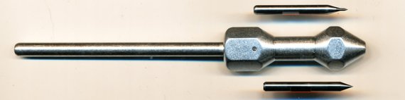 Printmaking Scrimshaw scribe hobby tool aluminum 1/2 hexagon handle ...