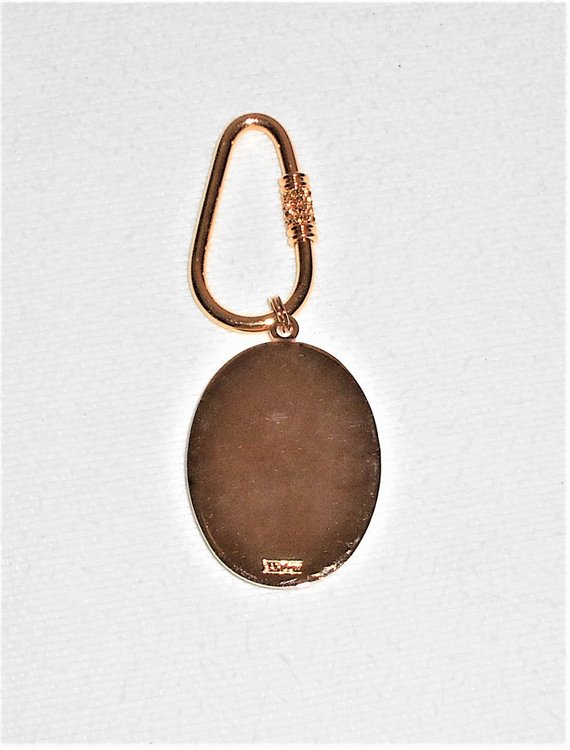 Vintage Barlow Faux Scrimshaw Red Cardinal Bird Goldtone Metal Key ...