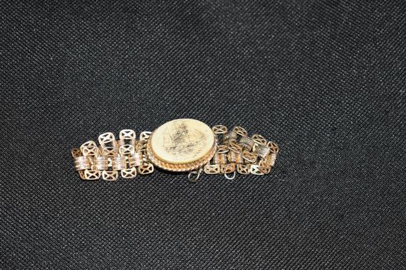 Scrimshaw Bracelet Gold Band | Schooner Chandlery