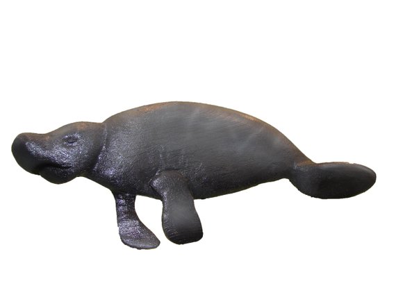 Custom Made Manatee Wall Art Mount Chainsaw Carved Dugong Sea Cow Hand ...