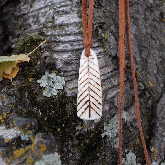 Tree bone necklace tribal design | Schooner Chandlery