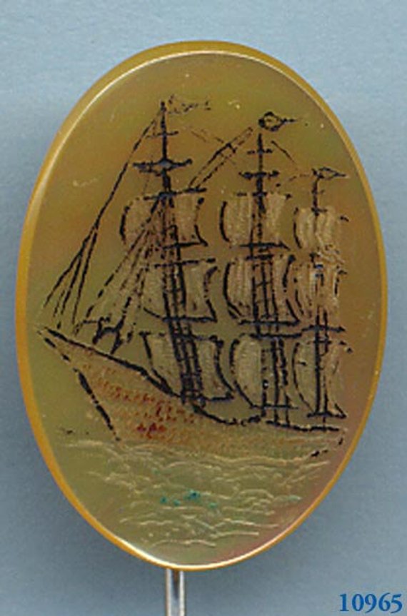 Anasazi pictograph scrimshaw fossil curved tooth reproduction bead ...