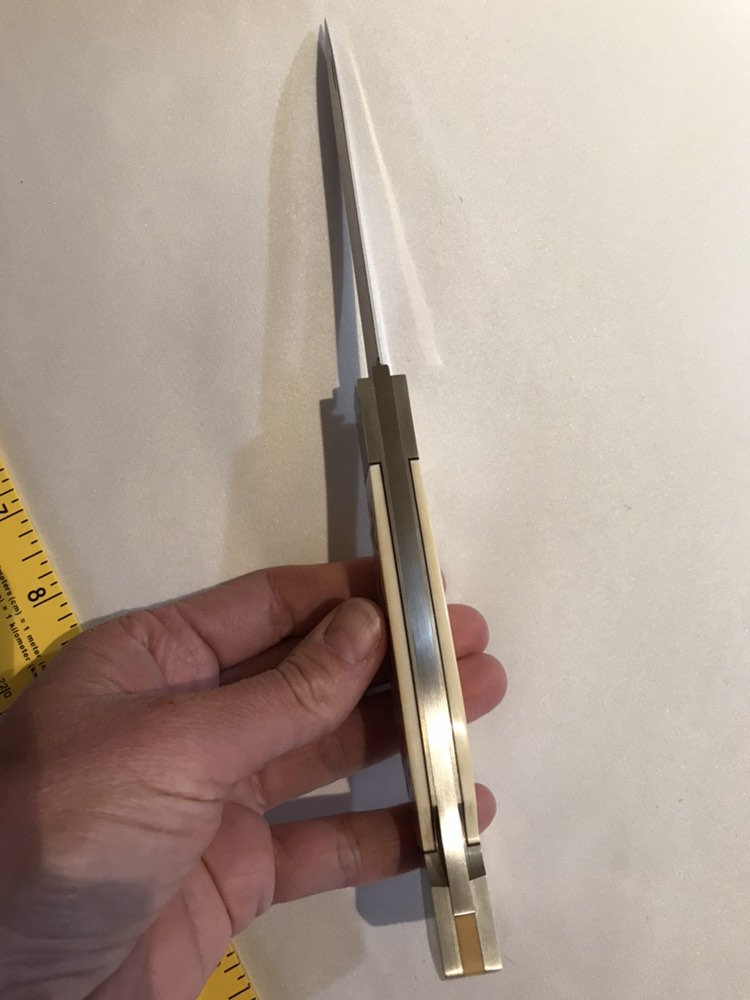 Brad Embry Scrimshaw Folding Dagger Knife Folder | Schooner Chandlery