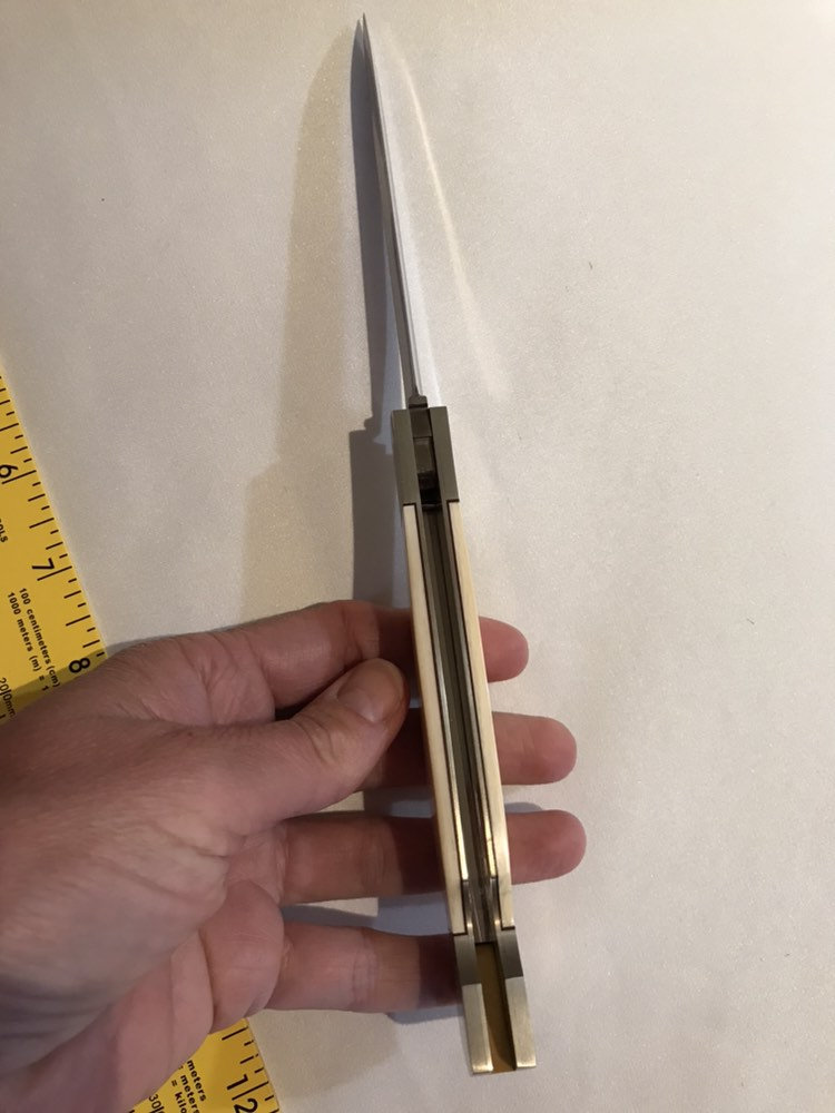 Brad Embry Scrimshaw Folding Dagger Knife Folder | Schooner Chandlery