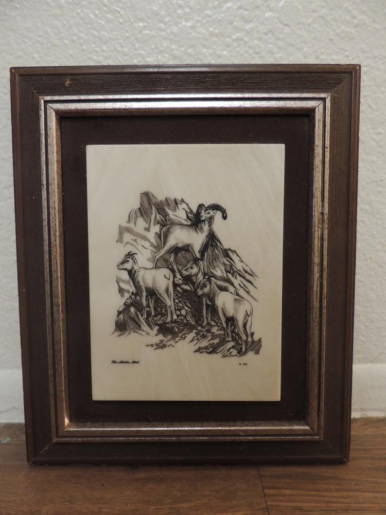 Vintage Bill Divine Alaska Mint 1981 Crystailine Marble Etched ...