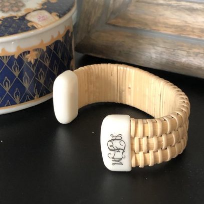 3/4” Custom Nantucket Basket Bracelet with Corian End Caps | Schooner ...