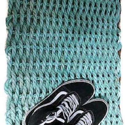 Beach Theme Door Mat Reclaimed Lobster Rope Mat Handwoven Unique ...
