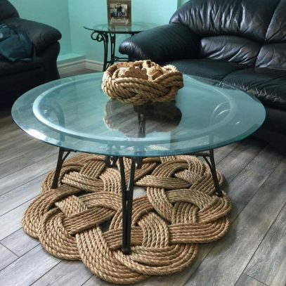 Kringle Mat - Nautical Decor - Large Rope Rug - Manila Rope Mat - Rope ...