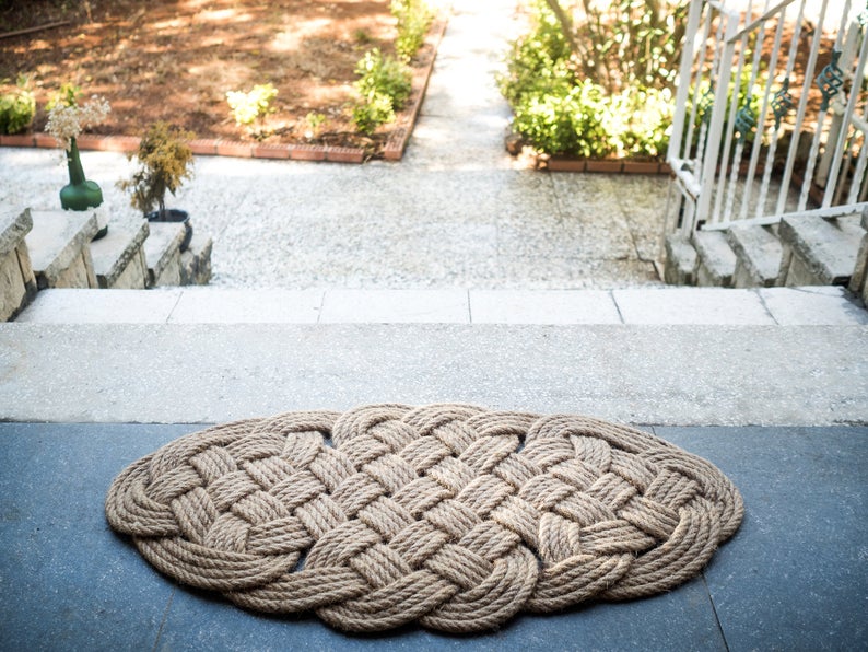 Jute Rug Door Mat Handcraft & Weatherproof | Schooner Chandlery