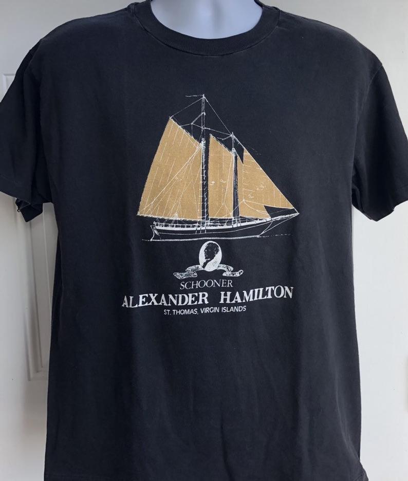Vintage Alexander Hamilton Schooner st thomas virgin islands t shirt ...