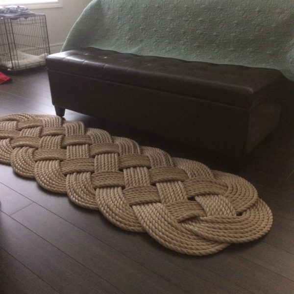 Pro Manila Rope Rug - Nautical Decor - Rope Mat - Tan Rope Rug - Rope ...