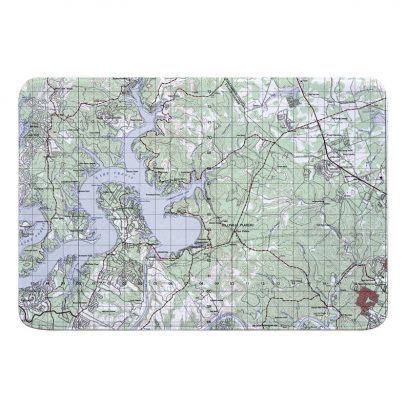 TX: Lake Travis, TX Topo Map Memory Foam Bath Mat, Map Floor Mat, Map ...