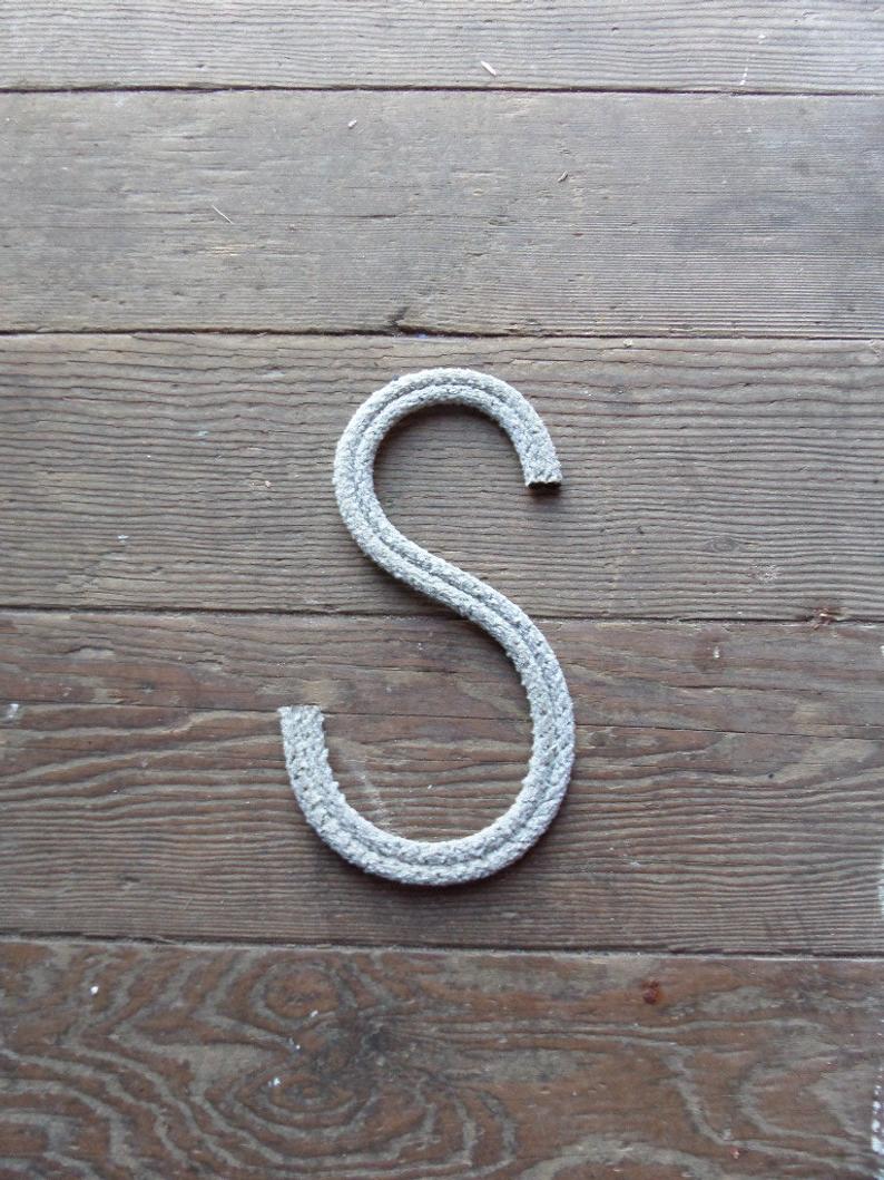 Beach Decor~8 INCH Rope Letters Custom Upcycled Rope Nautical Decor ...