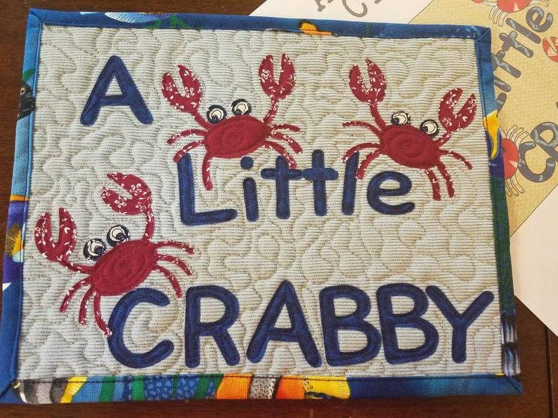 A Little Crabby - Nautical Beachy Applique Mug Rug Pattern by Lisa ...
